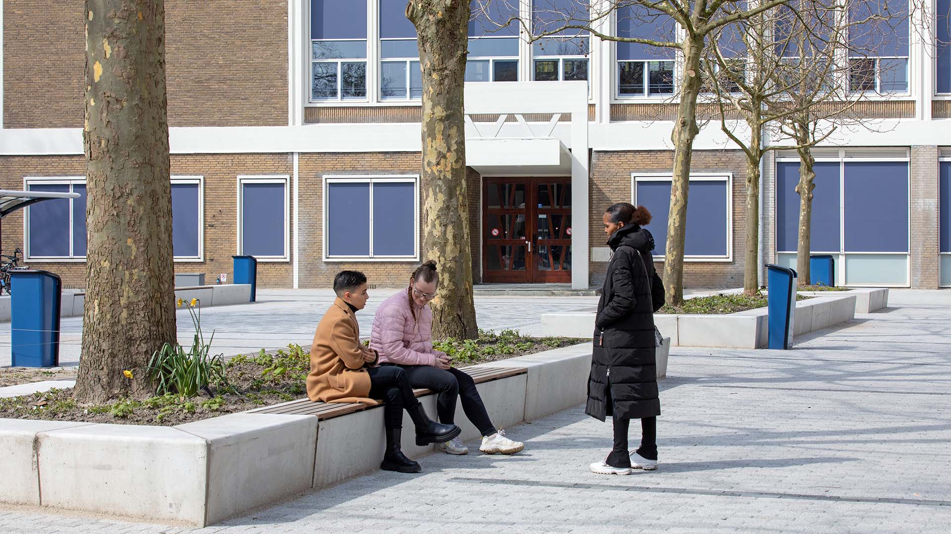 herinrichting schoolplein ROC - ipv Delft creatieve ingenieurs